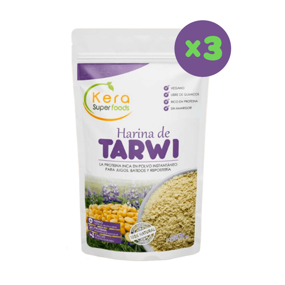 Harina de Tarwi 1kg x3 - Kera Superfood | Superfoods Naturales ...