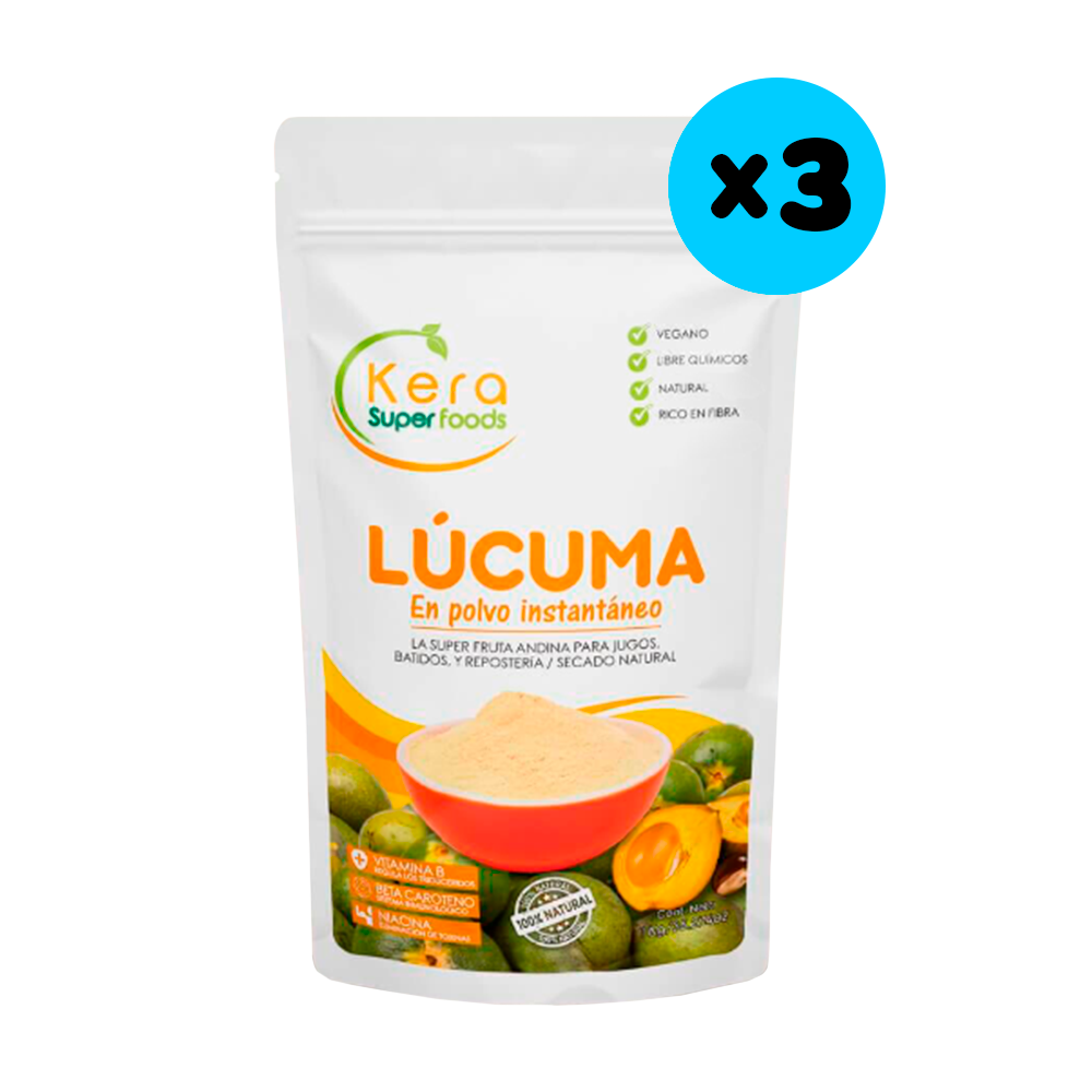 LUCUMA EN POLVO 1KG X3 - Kerasuperfood