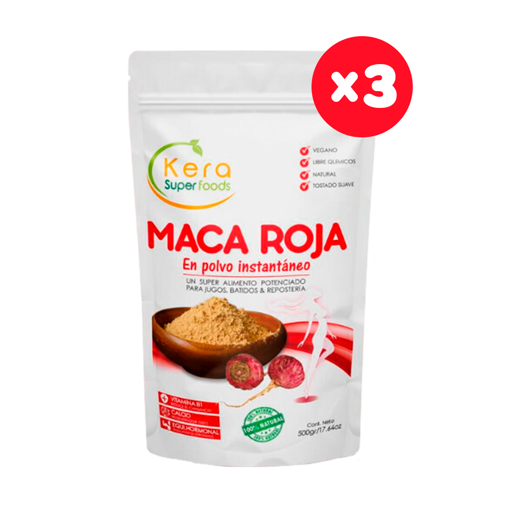 MACA ROJA 1KG X3 - Kerasuperfood